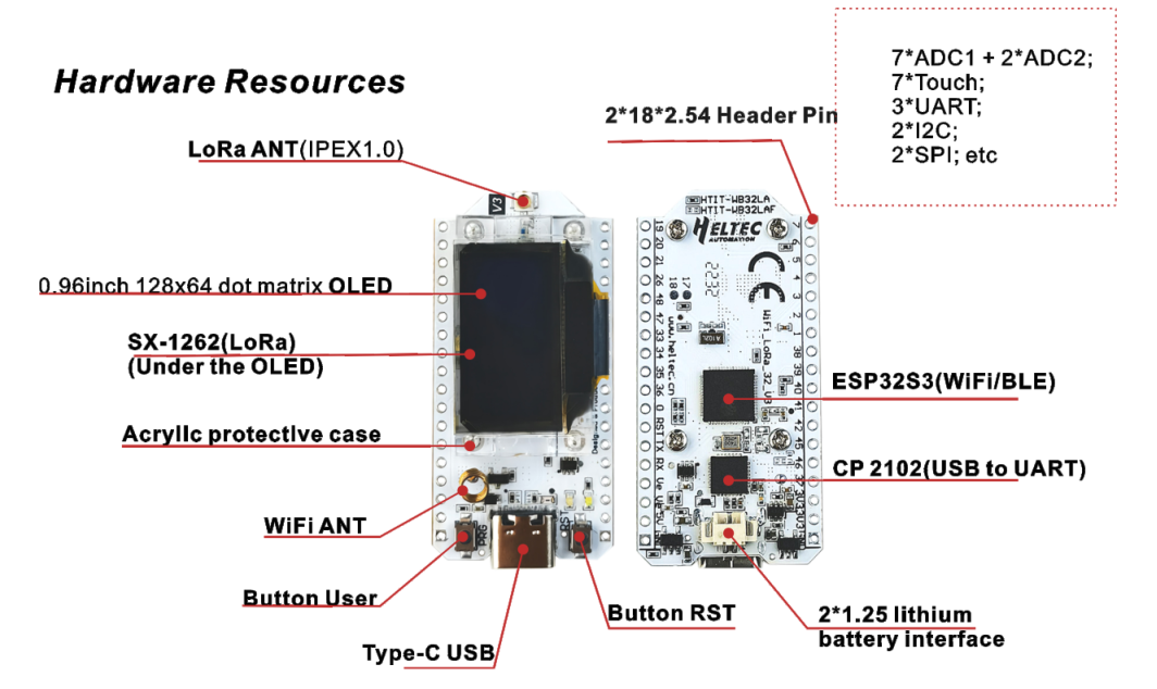 WiFi LoRa 32(V3), ESP32S3 + SX1262 LoRa Node, Meshtastic and LoRaWAN Compatible – Heltec Automation