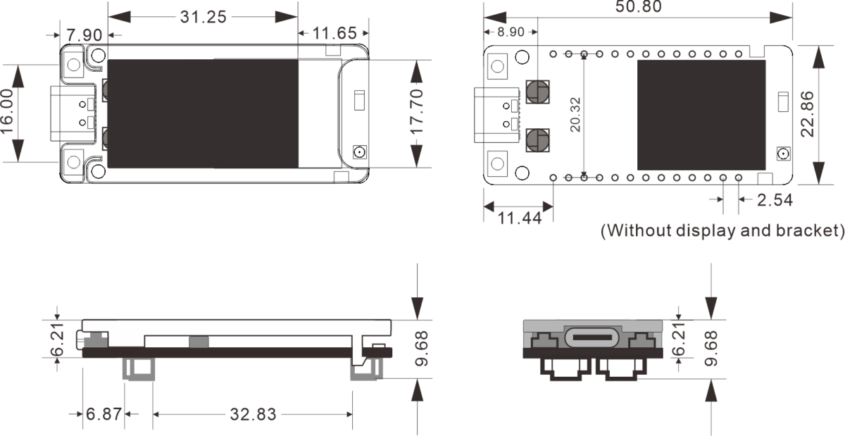 Mesh Node T114 (Rev. 2.0), nRF52840 + SX1262 LoRa Node +GPS, Meshtastic and LoRaWAN Compatible ...